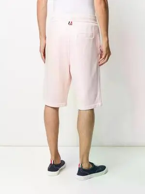 Thom Browne Cotton Track Shorts With Logo Patch