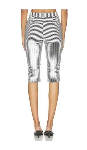 L'Agence Leni Striped Pedal Pusher Trousers