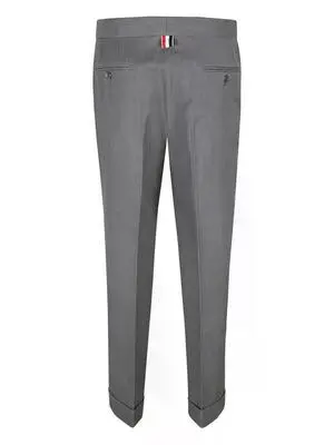 Thom Browne Anthracite Wool Cropped Trousers