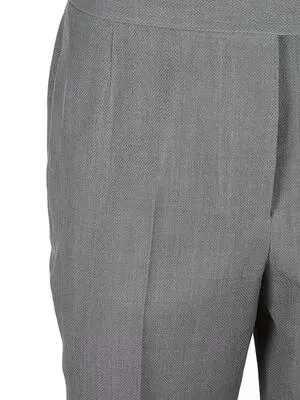 Thom Browne Anthracite Wool Cropped Trousers
