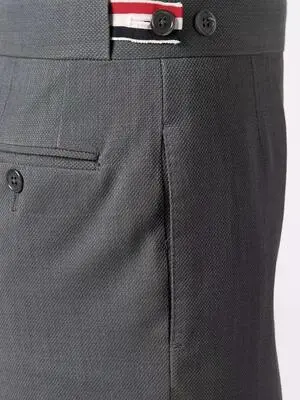 Thom Browne Anthracite Wool Cropped Trousers