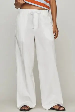 Rue Sophie Noeme Cotton Blend Wide Leg Pants