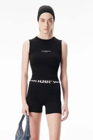 Alexander Wang Logo Print Fitted Tank