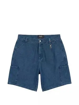 PAS DE MER Logo Patch Denim Cargo Shorts