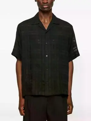 CMMN SWDN Ted Sheer Check Linen Shirt