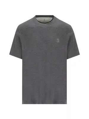 Brunello Cucinelli Embroidered T-shirts For Men