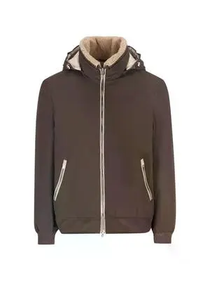 Brunello Cucinelli Shearling-collar Hooded Jacket