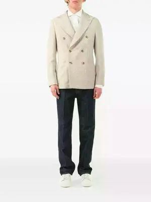 AL DUCA D’AOSTA 1902 Double-breasted Herringbone Blazer