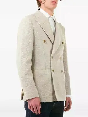 AL DUCA D’AOSTA 1902 Double-breasted Herringbone Blazer