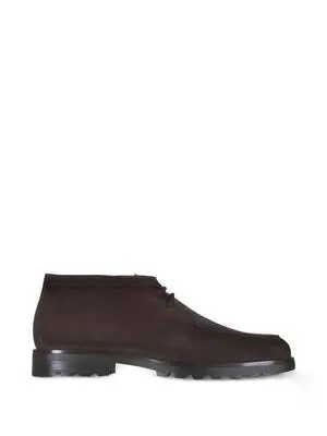Santoni Suede Lace-up Boots