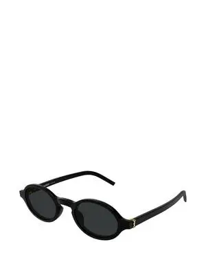 Saint Laurent Oval Frame Sunglasses - Black