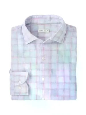 Peter Millar Check-pattern Linen Shirt