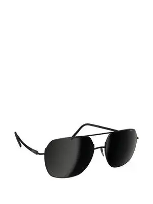 SILHOUETTE Geometric-frame Sunglasses - Black