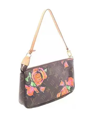 LOUIS VUITTON Monogram Roses Pochette Accessoires - Brown