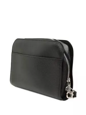 LOUIS VUITTON Taiga Leather Pochette Baikal Clutch Bag - Black