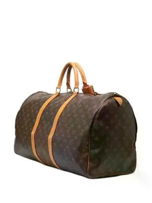 LOUIS VUITTON Keepall 55 Monogram Travel Bag - Brown