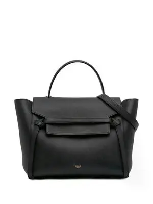 Celine Mini Grained Calfskin Belt Bag Satchel - Black