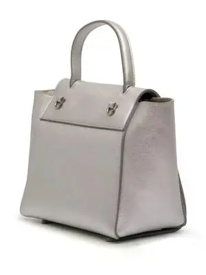 Celine Nano Belt Bag Satchel In Laminated Calfskin - Silver