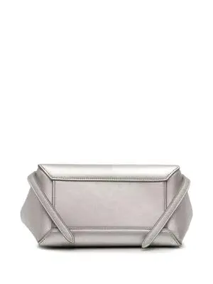 Celine Nano Belt Bag Satchel In Laminated Calfskin - Silver