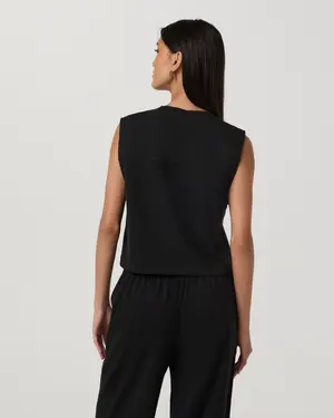 Vuori Heavyweight Cotton Easy Tank Top - Black