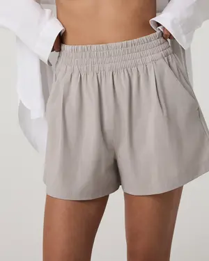 Vuori Villa Pinstripe Shorts - Suede Pinstripe