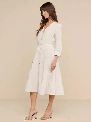L'Agence Serafine Midi Dress