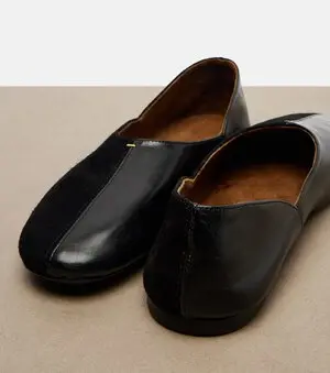 Khaite Jane Leather Ballet Flats