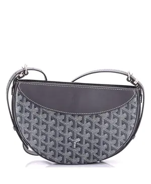 Goyard Hirondelle Shoulder Bag Coated Canvas And Leather - Gray