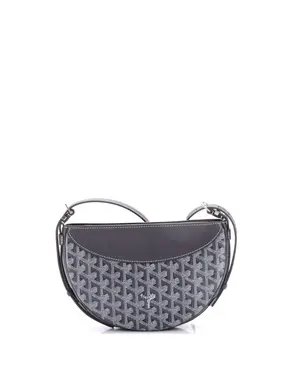 Goyard Hirondelle Shoulder Bag Coated Canvas And Leather - Gray