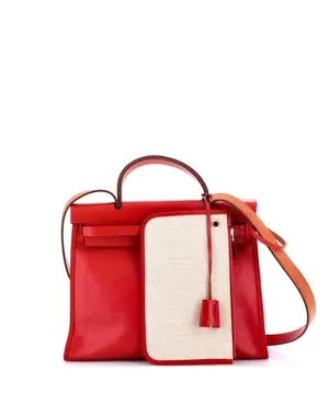 Hermès 31 Herbag Zip Berline Vache Canvas And Leather