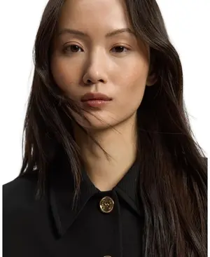 Karen Millen Textured Compact Stretch Tailored Blazer - Black