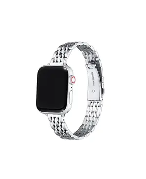 POSH TECH Rainey Skinny Stainless Steel Band For Apple Watch - Silver