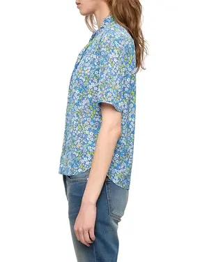 Zadig&Voltaire Topher Short Sleeve Floral Blouse