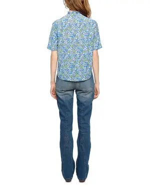 Zadig&Voltaire Topher Short Sleeve Floral Blouse