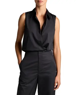 Vince Sleeveless Button-front Top