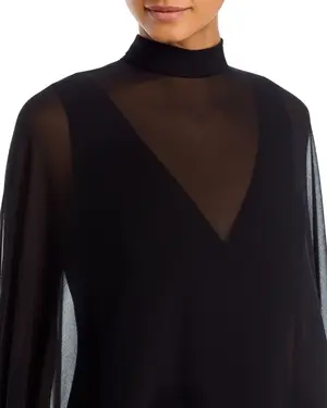 UNGARO Esme Cape Dress