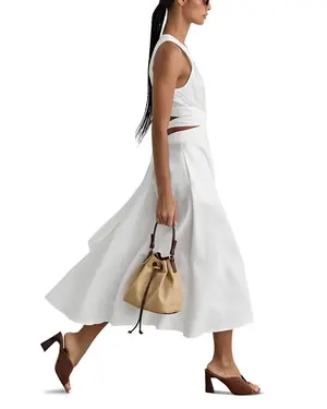REISS Petites Hazel Cut Out Midi Dress