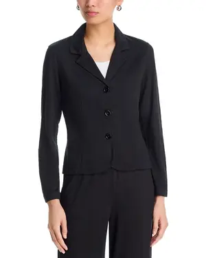Majestic Filatures Linen Stretch Three Button Blazer