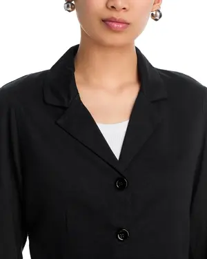 Majestic Filatures Linen Stretch Three Button Blazer