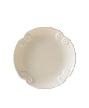 LES COLLECTION Spiral Bread Plate - Cream