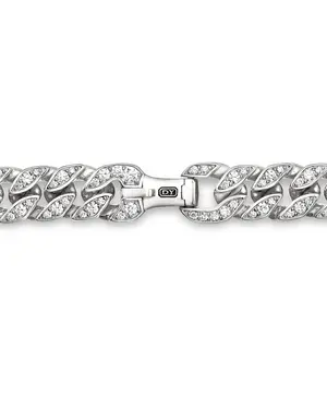 David Yurman Curb Chain Necklace With Diamonds, 11.5mm