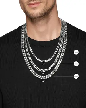 David Yurman Curb Chain Necklace With Diamonds - Silver