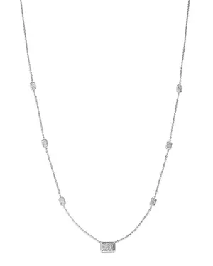BLOOMINGDALE'S Bloomingdale's Fine Collection Lab Grown Diamond Station Necklace In 14k Gold, 1.6 Tcw