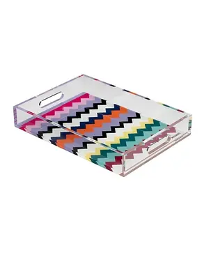 Missoni Riverbero Vassoiio Multicolor Medium Tray - Clear