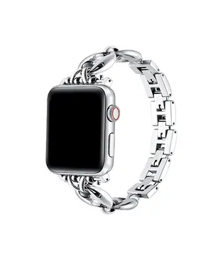 POSH TECH Poppy Stainless Steel Link Band For Apple Watch - Silver