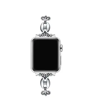 POSH TECH Poppy Stainless Steel Link Band For Apple Watch - Silver