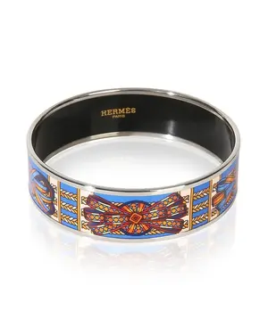 HERMÈS Rubans De Cheval Palladium Plated Bracelet