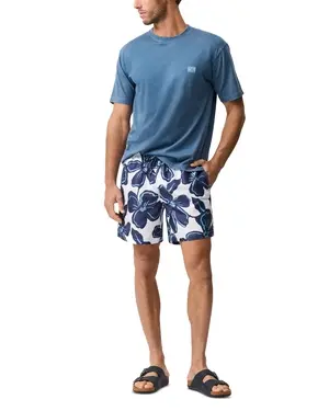 Rodd & Gunn Floral Print Swim Shorts - Blue