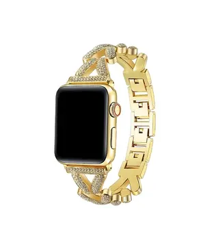 POSH TECH Valentina Metal Rhinestone Band For Apple Watch - Gold
