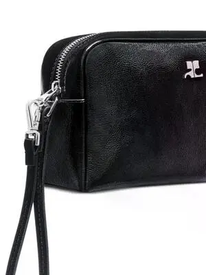 COURREGES Naplack Logo-plaque Mini Bag - Black